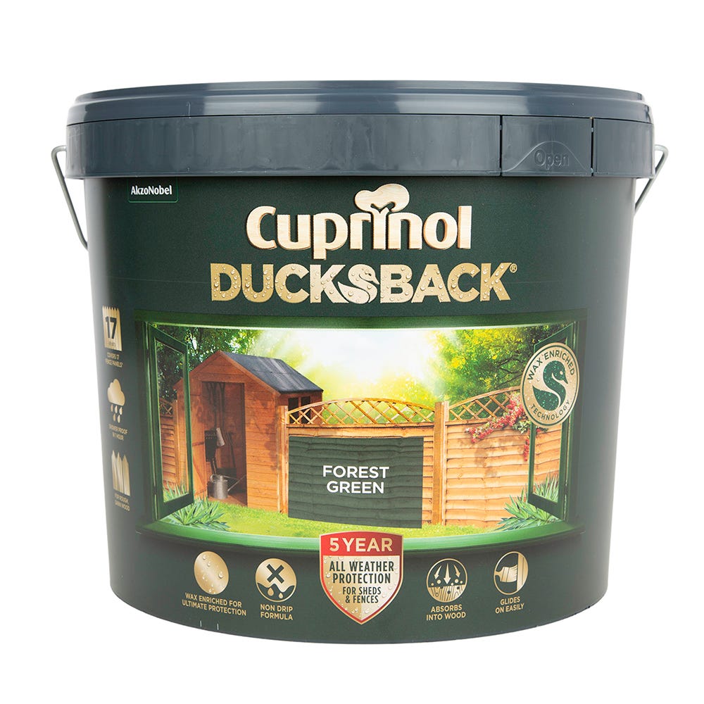 Cuprinol Ducksback Shed & Fence Paint Forest Green 9L