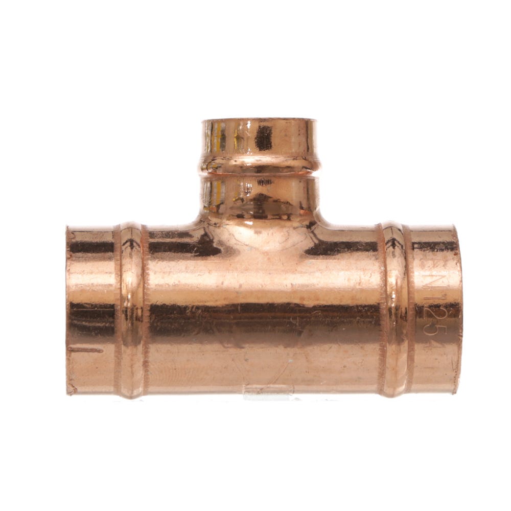 Solder Ring Reducing Tee 22mm x 22mm x 15mm