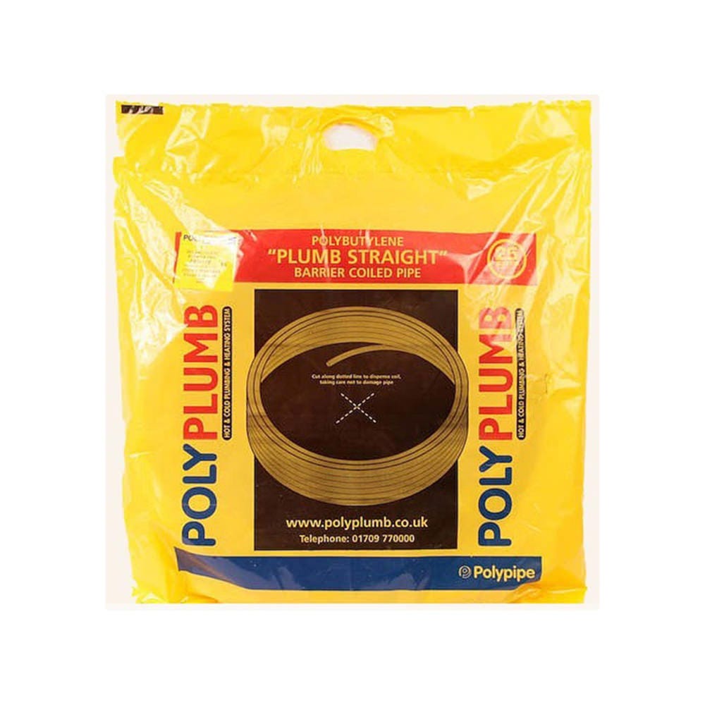 15mm Polypipe Polyplumb Barrier Polybutylene Pipe Coil 50m Grey PB5015B