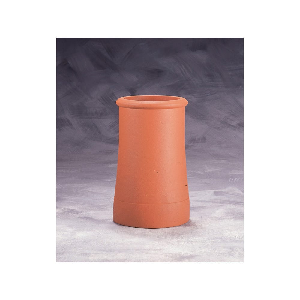 18'' Redbank Roll Top Chimney Pot Terracotta Red