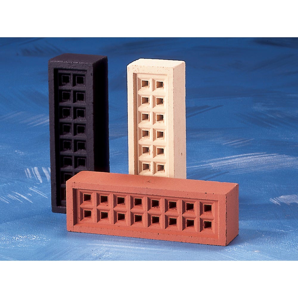 215mm x 215mm x 50mm Redbank Clay Square Hole Air Brick Buff