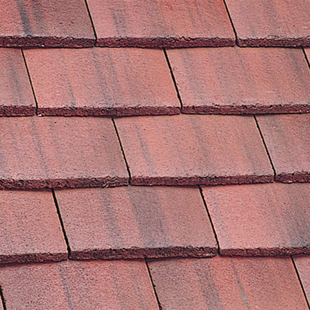 Marley Plain Tile Concrete Old English Dark Red 267mm x 168mm