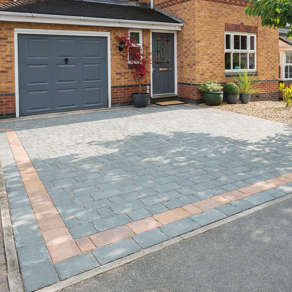 Bradstone Monksbridge Block Paving Cinder Mixed 4 Size Pack (9.6m²)