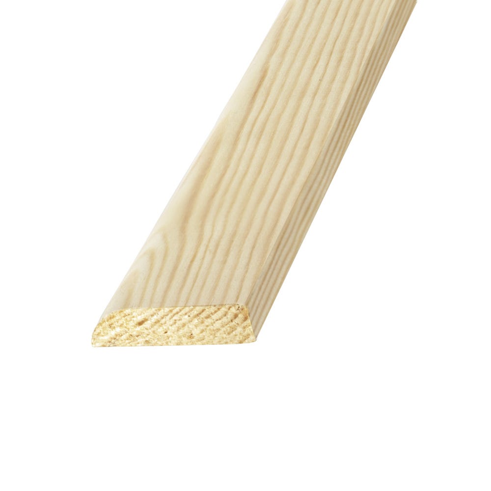 34mm x 8mm Richard Burbidge Pine Flat D Shape Moulding 2400mm COV6001