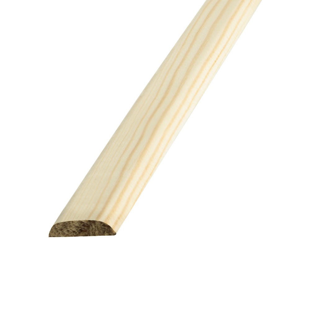 18mm x 4mm Richard Burbidge Pine D Shape Moulding 2400mm COV6005