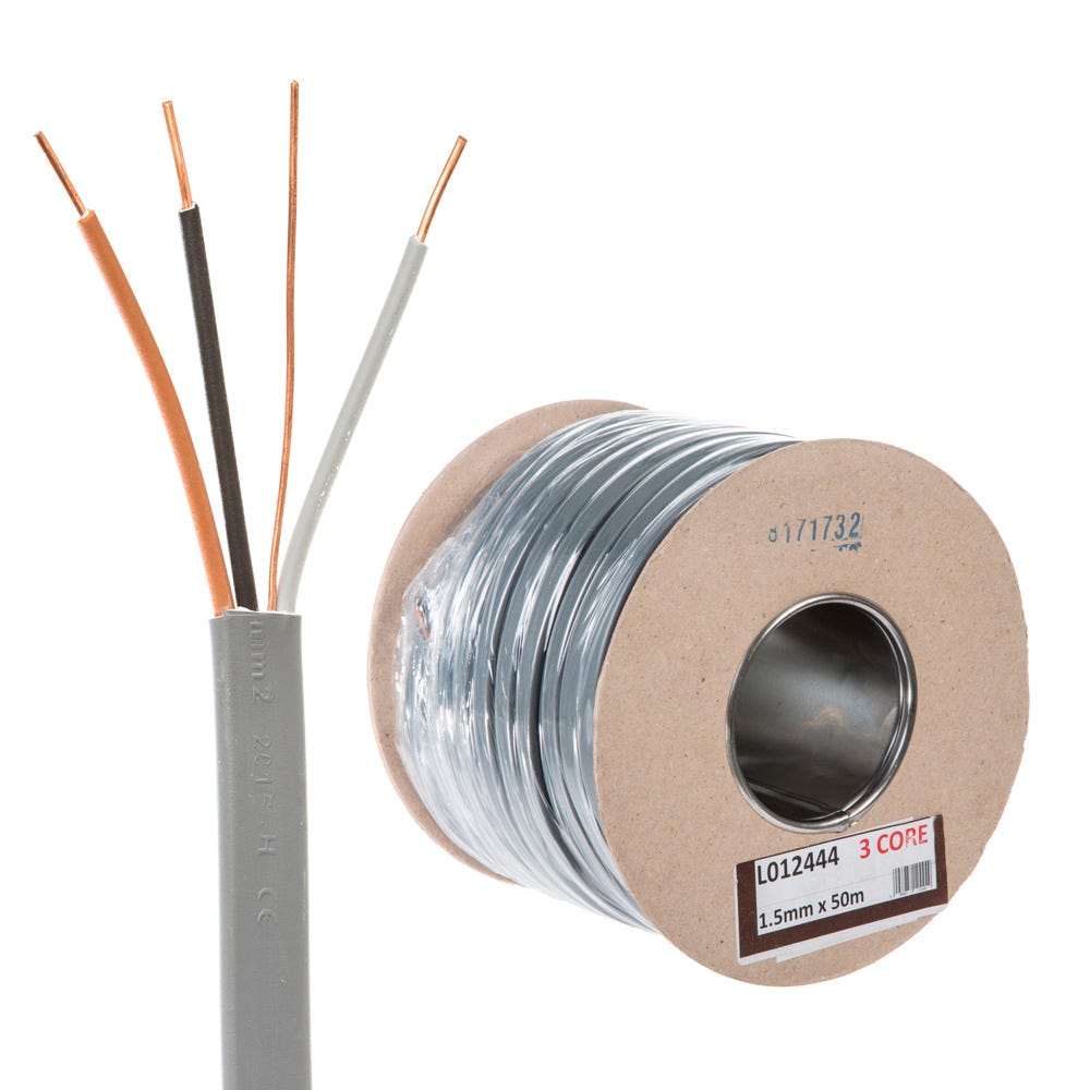 1.5mm 3 Core and Earth Cable 50m Drum 6243Y