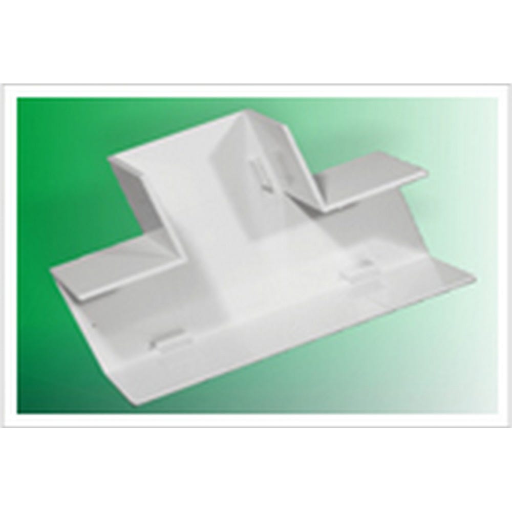 Mini Trunking Flat Tee Junction White 16mm x 25mm