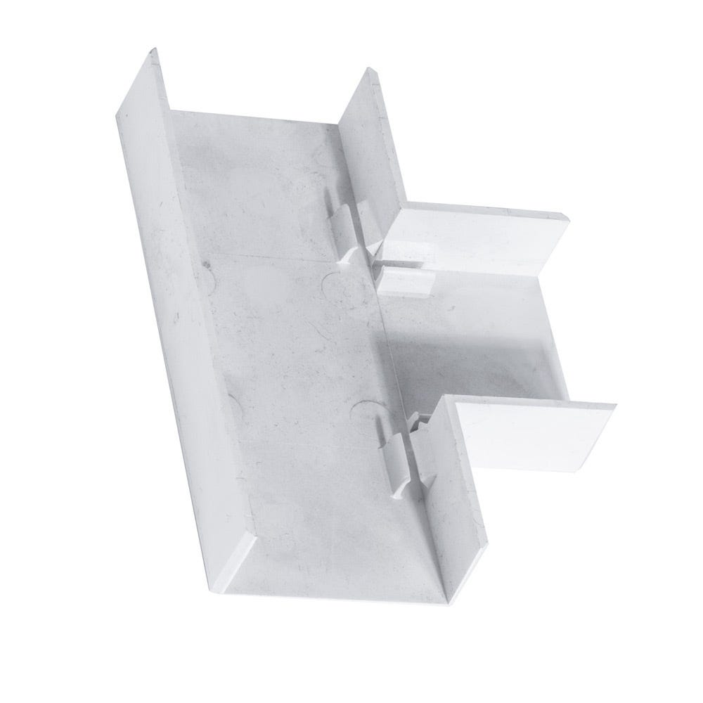 Mini Trunking Flat Tee Junction White 16mm x 40mm