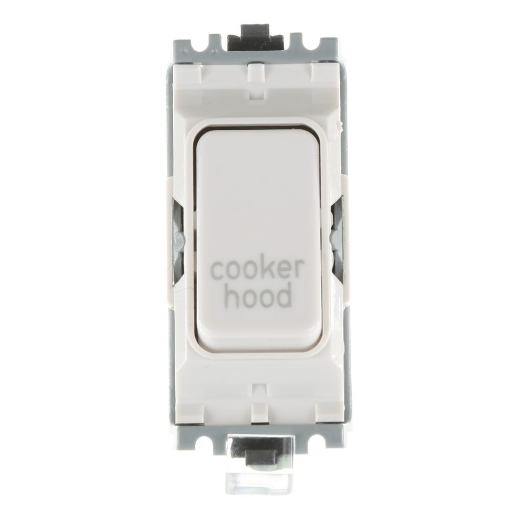 MK 20A Double Pole 1 Way Grid Plus Switch Module printed 'Cooker Hood ...