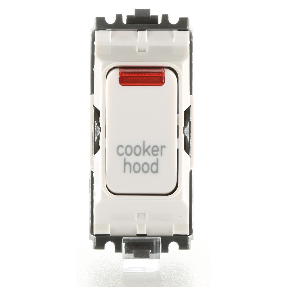 MK 20A Double Pole 1 Way Grid Plus with Neon Switch Module printed ...