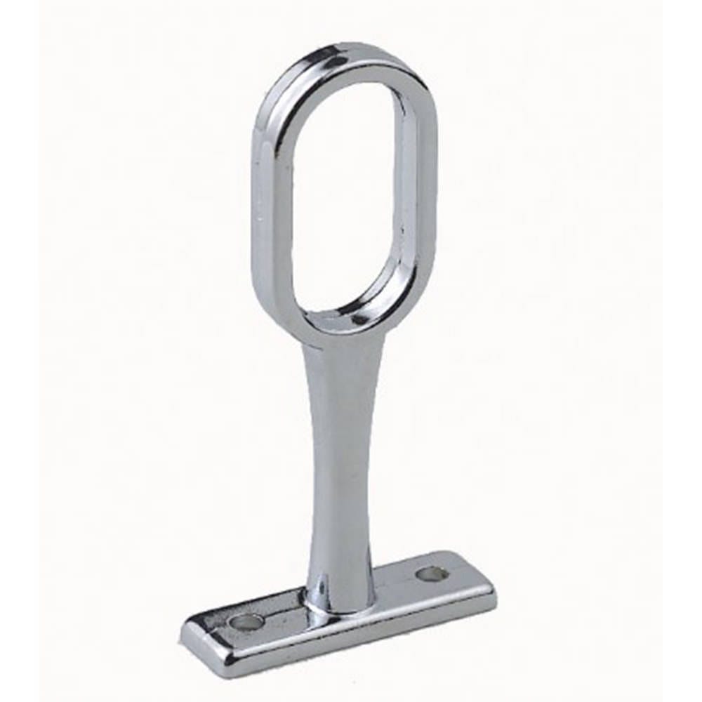 Oval Centre Bracket 25mm Polished Chrome