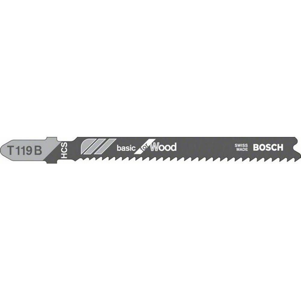 Bosch 92mm Jigsaw Blades Basic For Wood Pack of 5 T119B