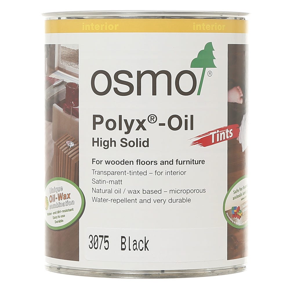 Osmo Polyx Hardwax Oil Tint Black 750ml