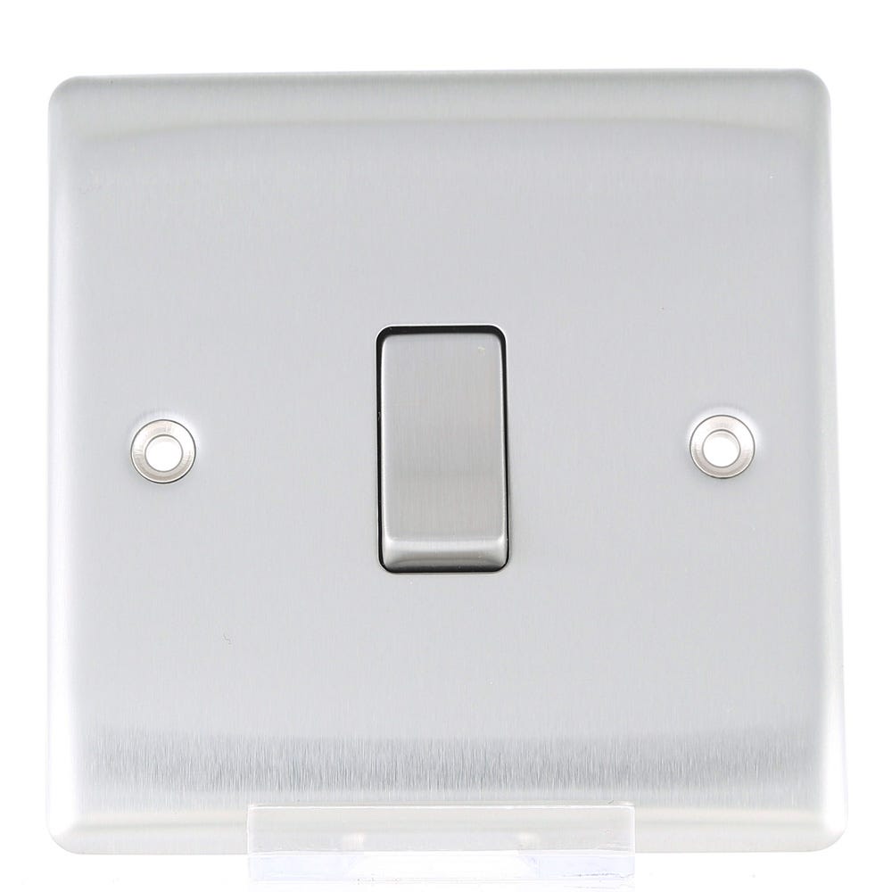 BG Nexus 10A 10AX Intermediate Light Switch Brushed Steel NBS13-01