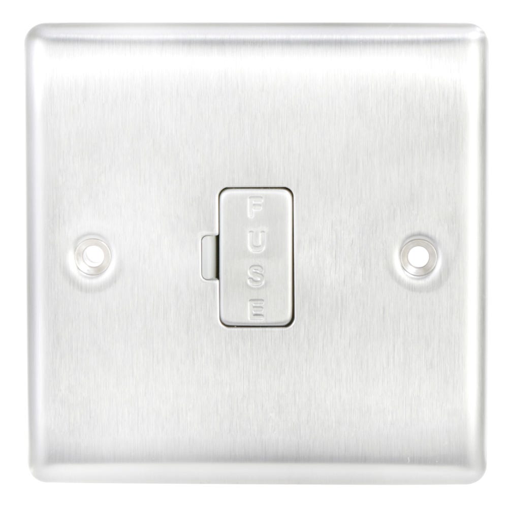 BG Nexus 13A Unswitched Fused Connection Unit Brushed Steel NBS54-01