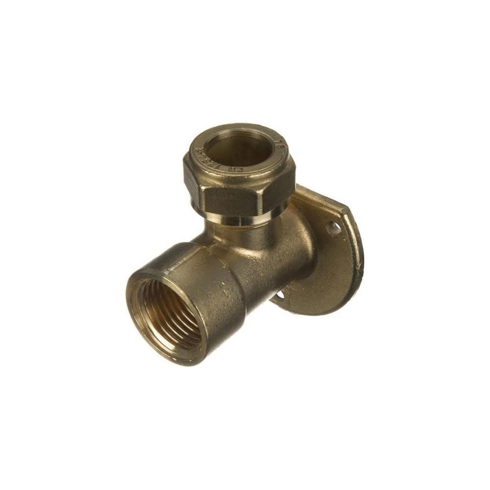 Wall Plate Elbow Compression 15mm x ½''