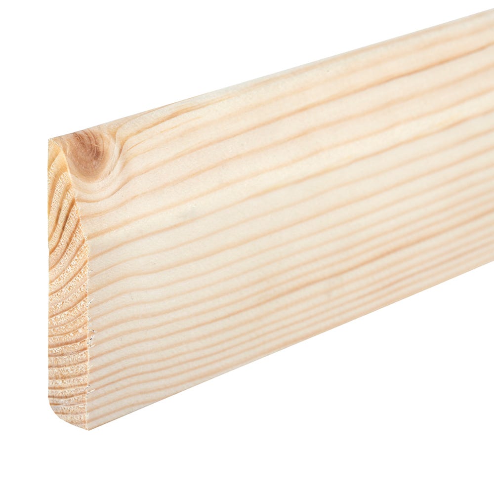 19mm x 75mm Softwood Chamfered & Pencil Round Reversible Architrave ...