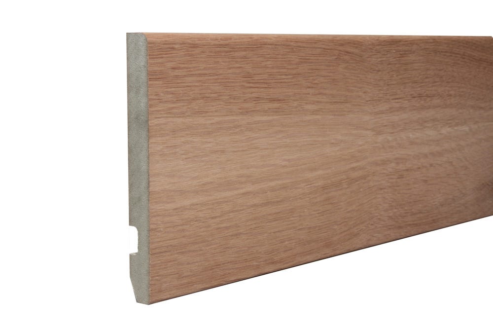18mm x 169mm MDF White Oak Veneered Pencil Round Skirting 4400mm