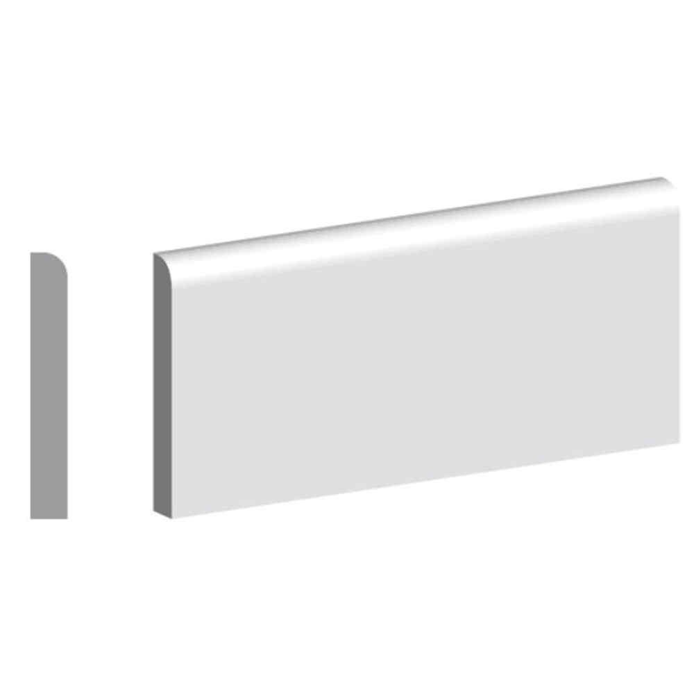 18mm x 119mm MDF White Primed Pencil Round Skirting Board 4400mm
